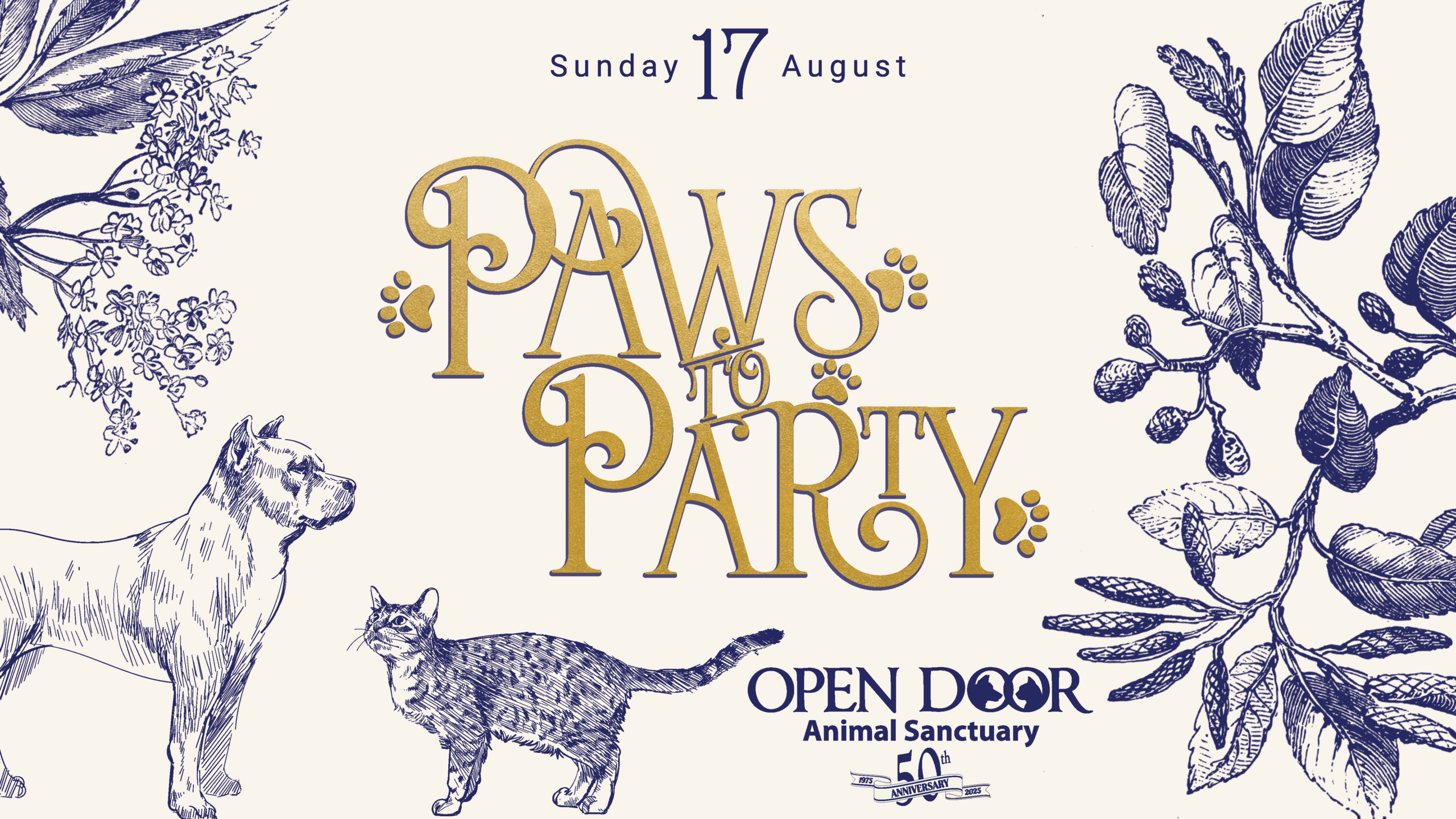 Paws To Party – Sunday, August 17, 2025 - Open Door Animal Sanctuary